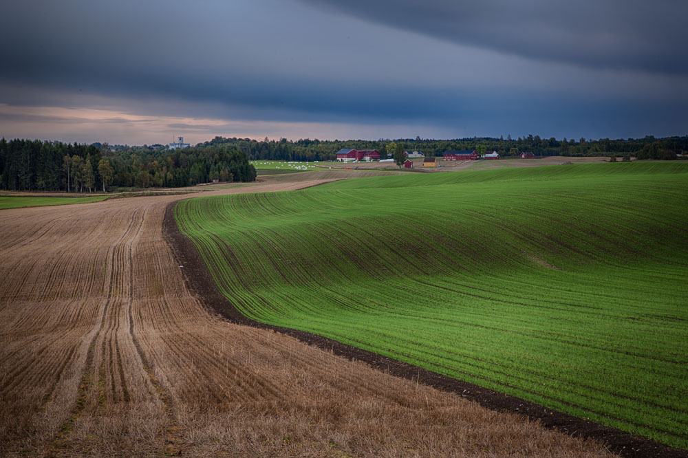 Creating landscape photos in flat farm fields
